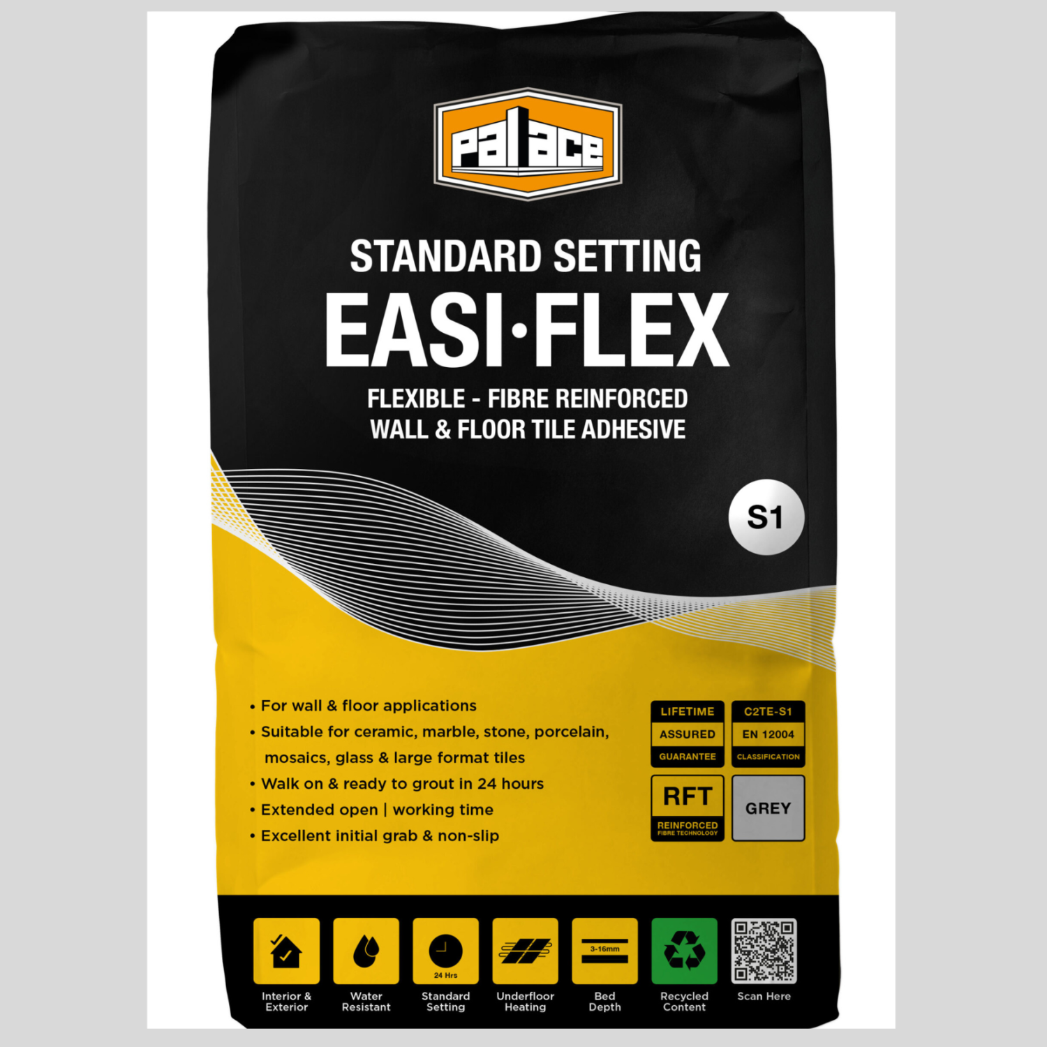 Easi-Flex S1 tile adhesive White 54 x 20kg bags - Stoketiles