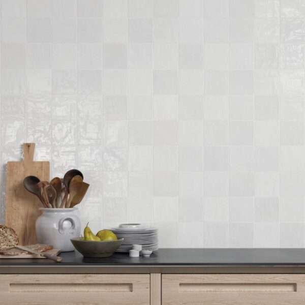 Riad White Tiles 10 x 10cm - Stoketiles