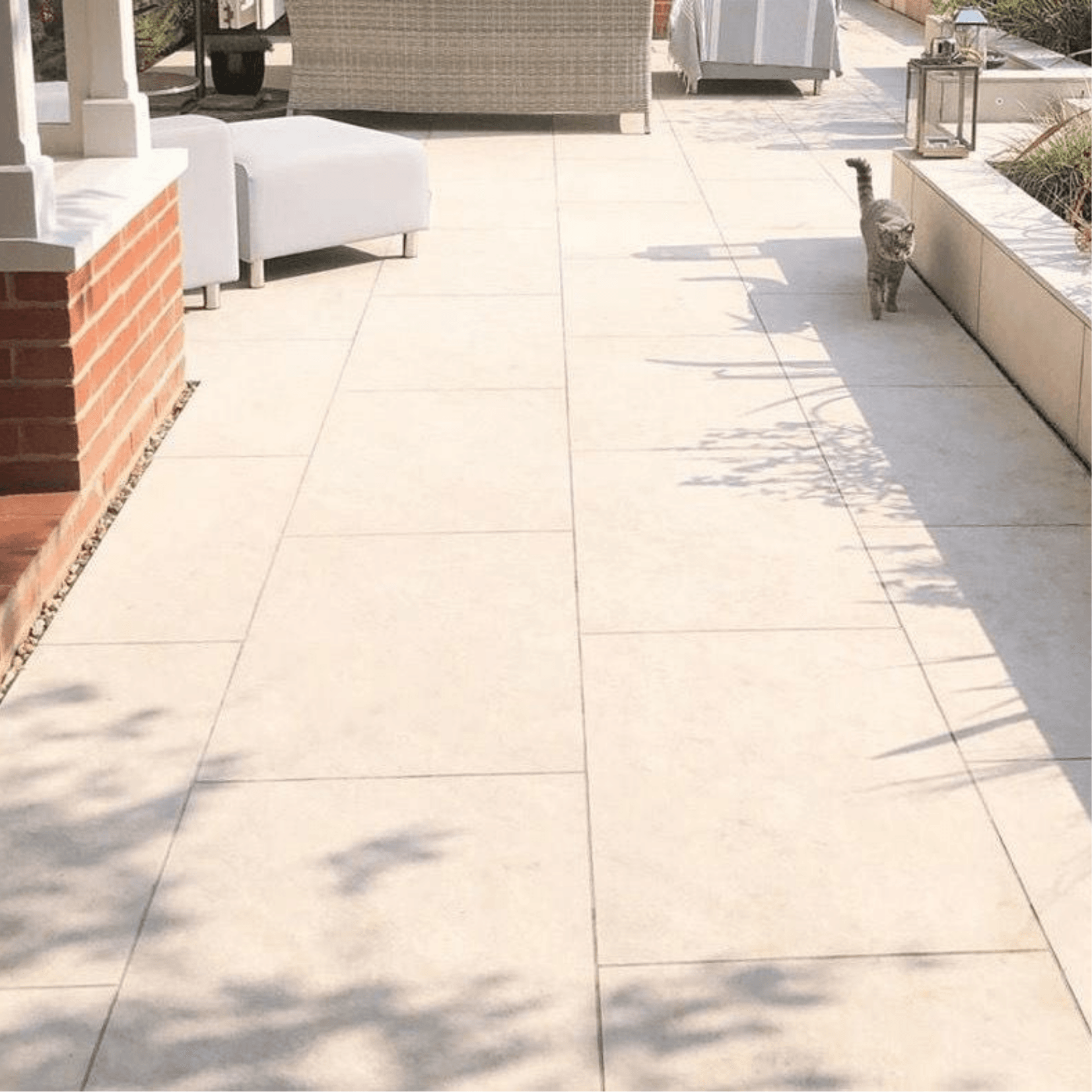 Quartz White 60 x 90cm - 20mm Outdoor Tile - Stoketiles